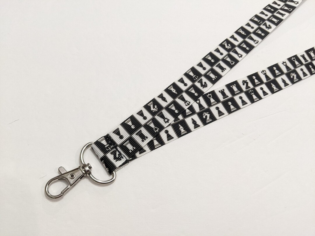 Chess ID Lanyard: 1-inch Grosgrain Ribbon, Double Sided, Breakaway ...