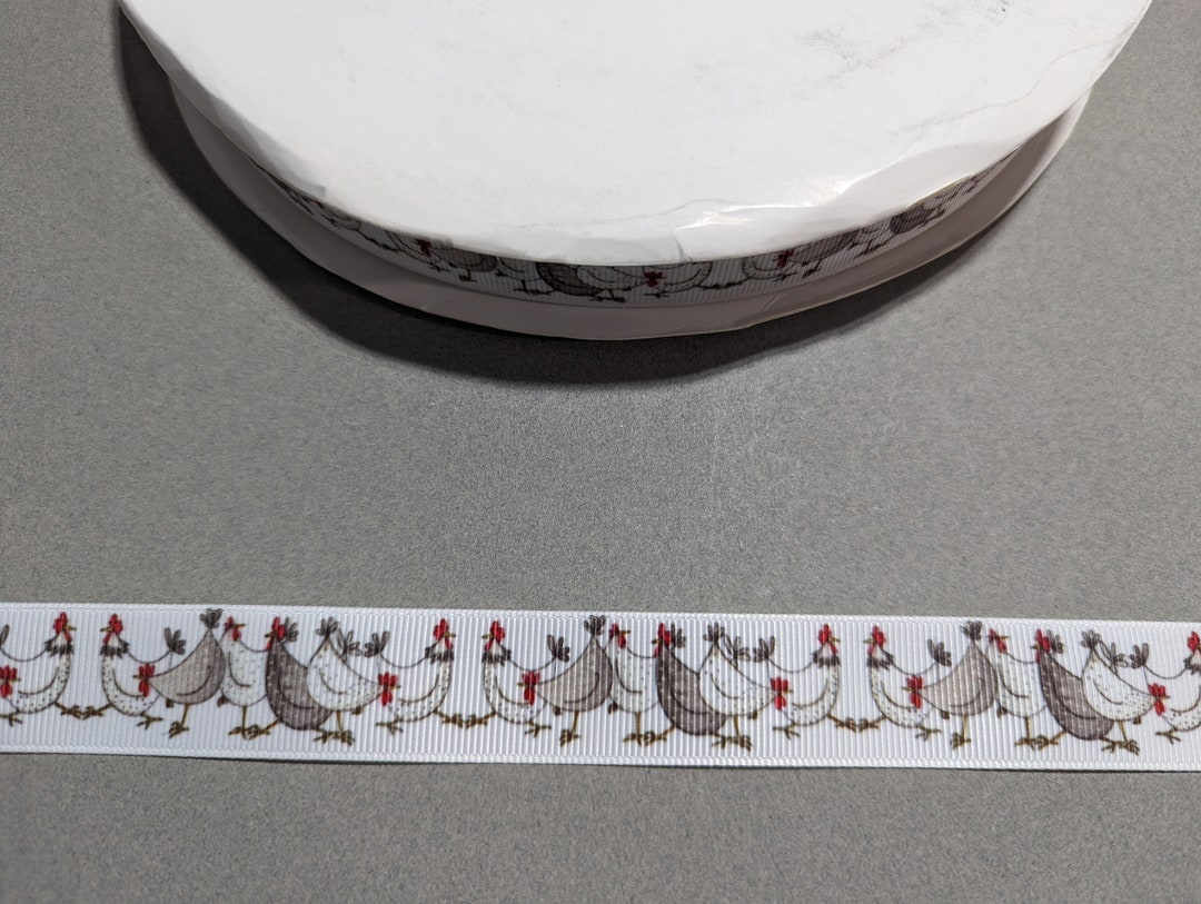 Farm Yard Chickens Grosgrain Ribbon: 7/8" Decorative Trim (3 Yards) - Etsy