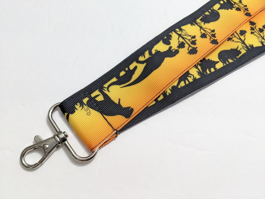 Dinosaur Lanyard: T-rex 1.5 Inch Wide Grosgrain Ribbon, Double Sided ID ...