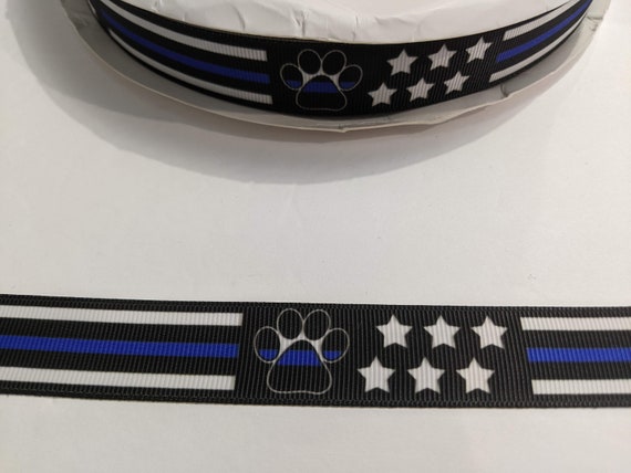 3 Yards of 7/8 Ribbon K9 Police Dog Flag With Blue - Etsy