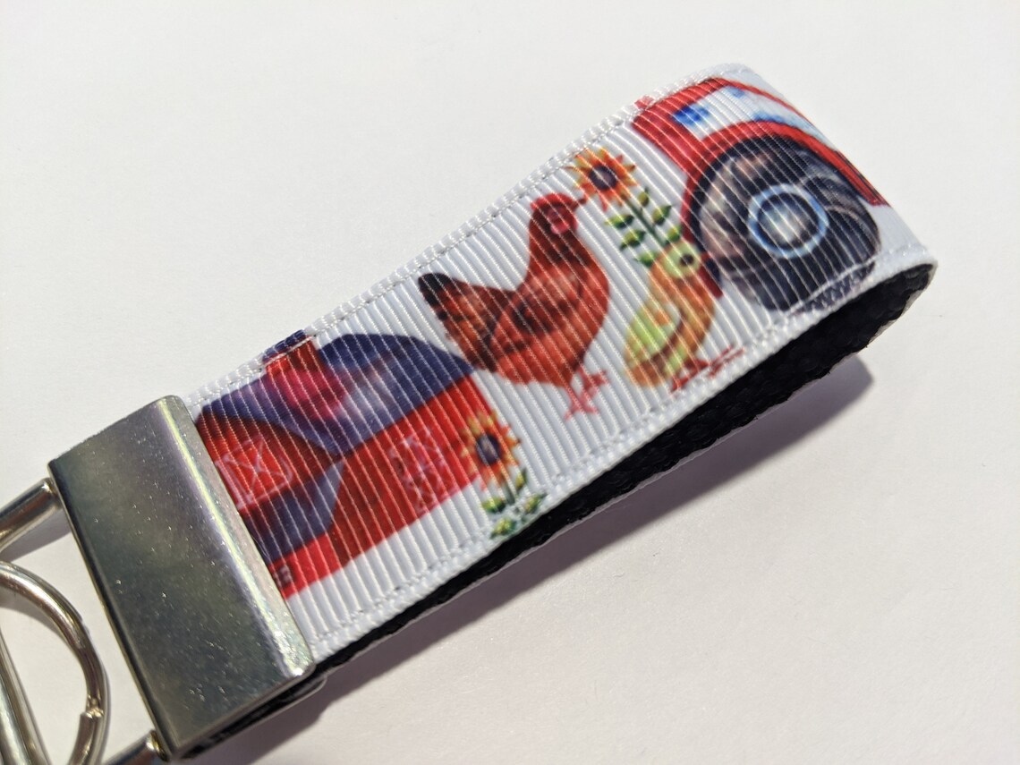 Keychain Farm Animals Cow and Pig With Red Barn and Tractor - Etsy