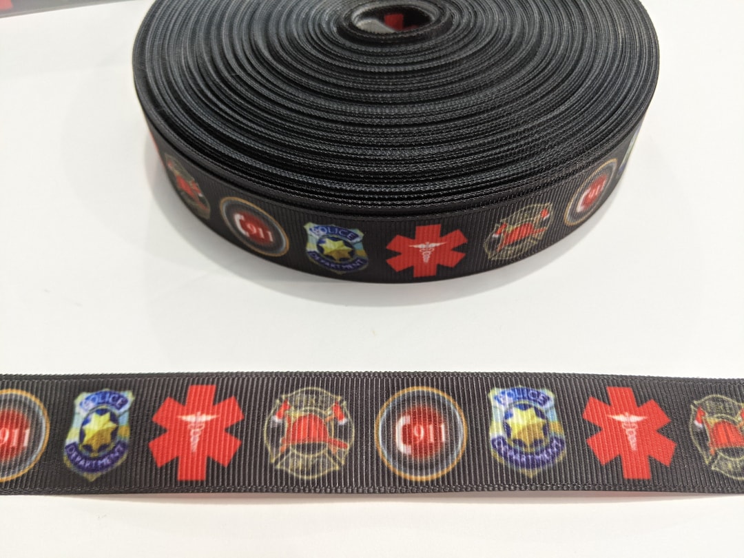 First Responder Grosgrain Ribbon: 911, Police, Firefighter - 7/8 Inch ...