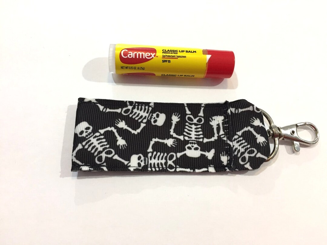 Skeleton Lip Balm Holder | Goth Lip Balm Pouch | Fun Lighter Case | Lip ...