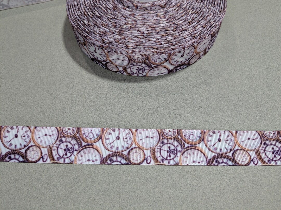 3 Yards of 1" Ribbon - Clocks - Watches or Time Pieces #10431 ...