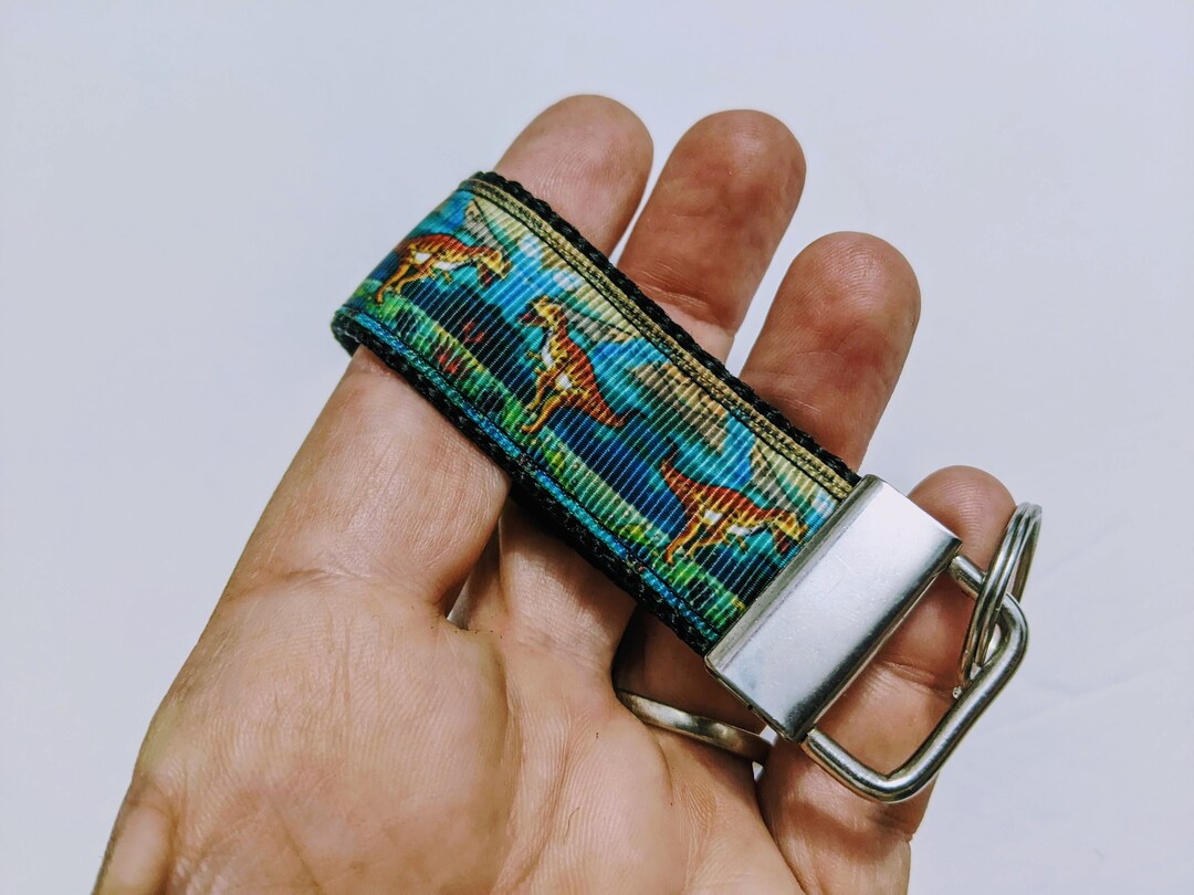 Velociraptor Dinosaur Keychain: Finger Key Ring, Zipper Pull, (1" Wide ...