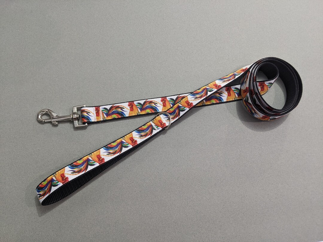 Rooster Dog Leash: Farm Animal Puppy Leash, 1-inch Wide (3-8 Foot) - Etsy