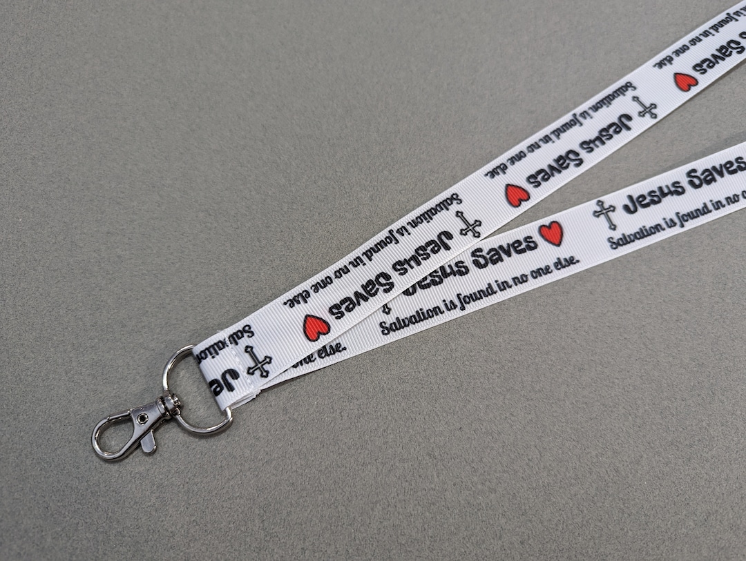 Christian ID Lanyard: Jesus Saves, Double Sided Breakaway Safety ...