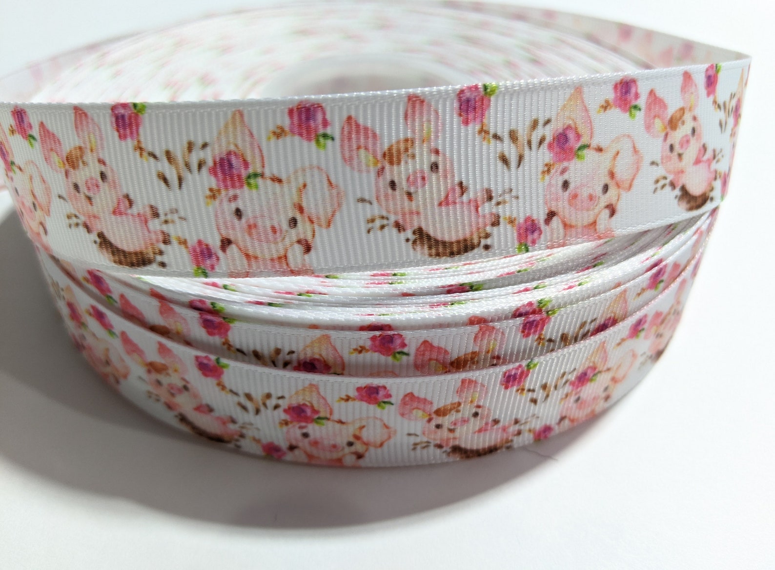 3 Yards of 7/8 Ribbon Cute Baby Pigs 10665 - Etsy