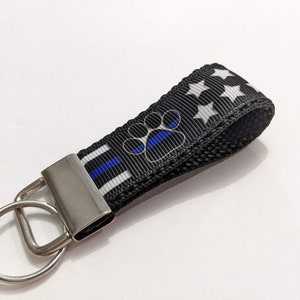 Keychain K9 Police Dog Flag With Blue Stripe Handmade Mini Keychain ...