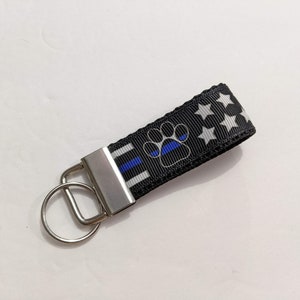 Keychain K9 Police Dog Flag With Blue Stripe Handmade Mini Keychain ...