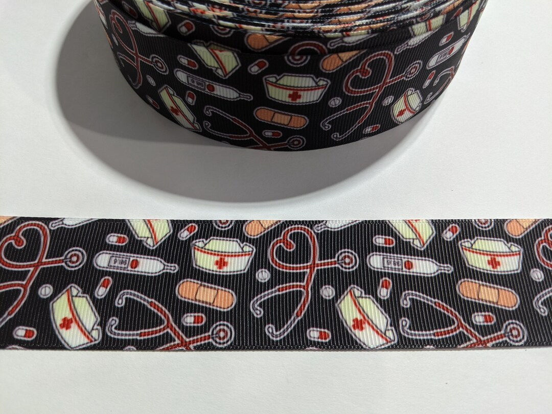 Medical Tools Grosgrain Ribbon - Nurse Doctor CNA LPN Trim- 1.5" Wide ...