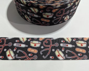 Nurse Ribbon Medical Theme for Lanyards Gift Wrap Quilting - Etsy