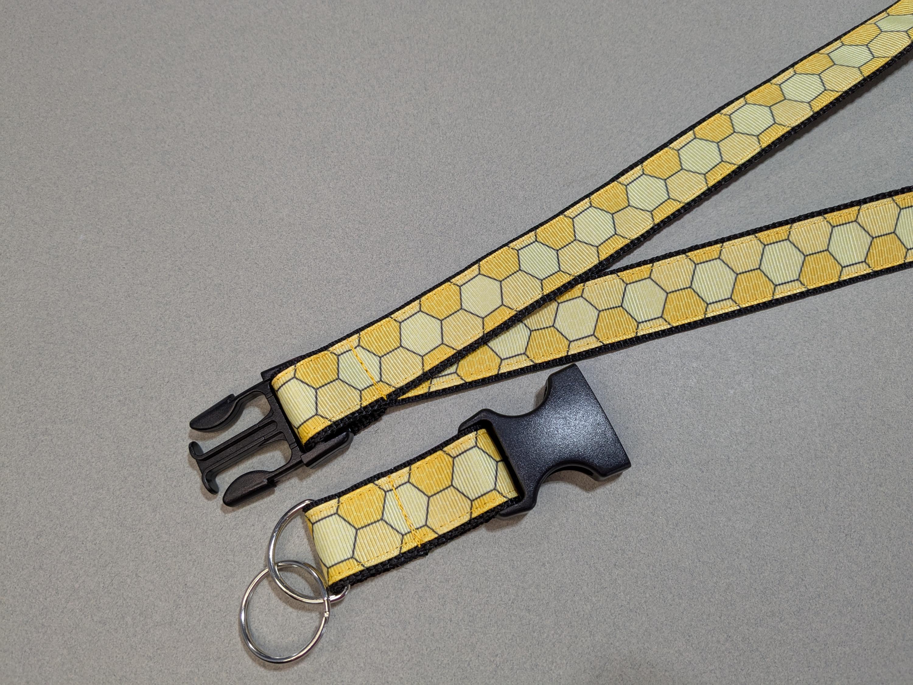 Honeycomb Keychain Lanyard: Detachable Beehive Neck Strap, (1" Wide) - Etsy