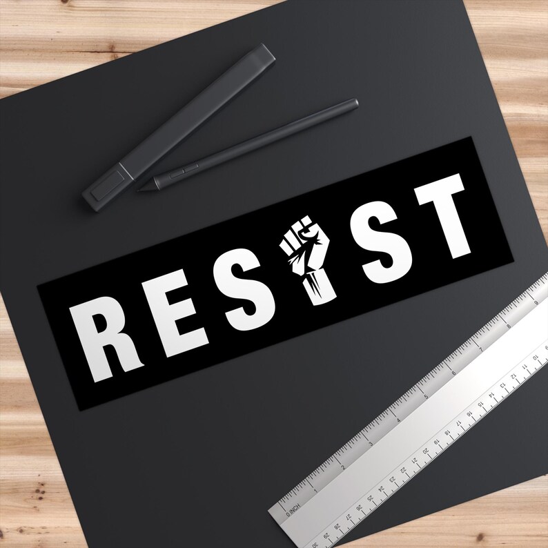 RESIST Vinyl Bumper Sticker Anti Trump Fascist Persist Insist Repeat ...