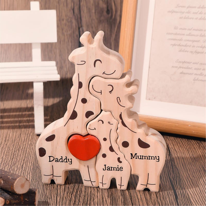 Wooden Giraffe Ornaments - Etsy