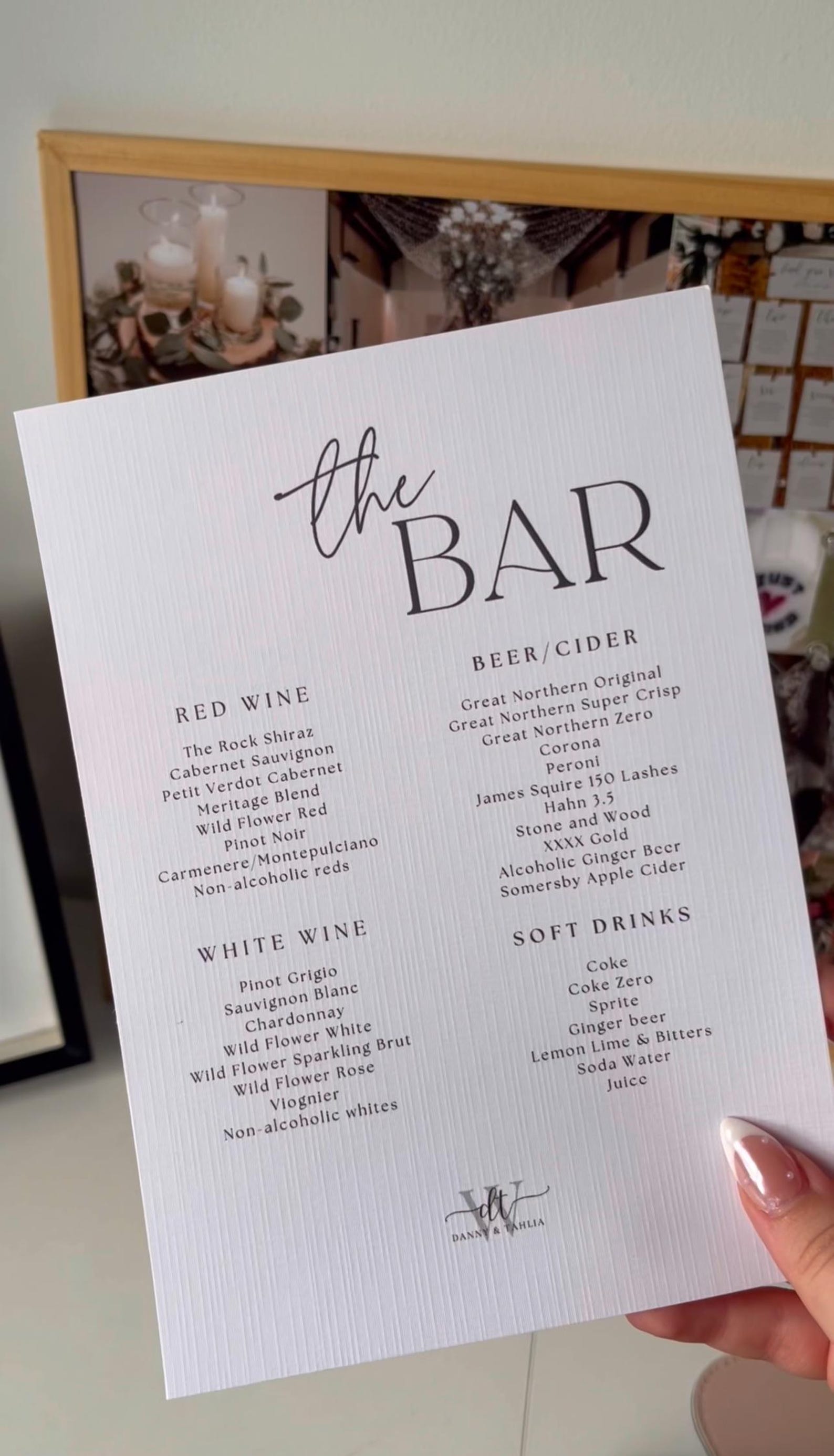 Editable Bar Menu Template, Wedding Bar Menu Template, Printable Bar ...