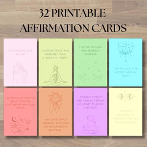 32 Printable Rainbow Affirmation Cards | Positive Affirmation Flash ...