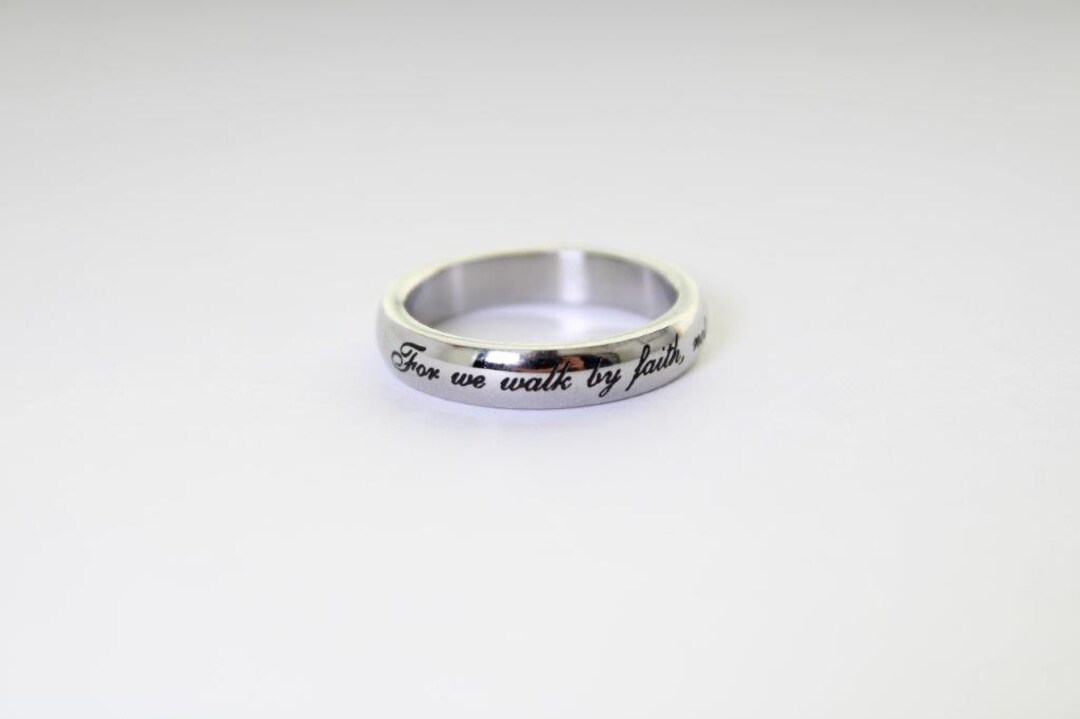 Bible Verse Faith Christian Ring Corinthians Scripture Engagement Ring ...