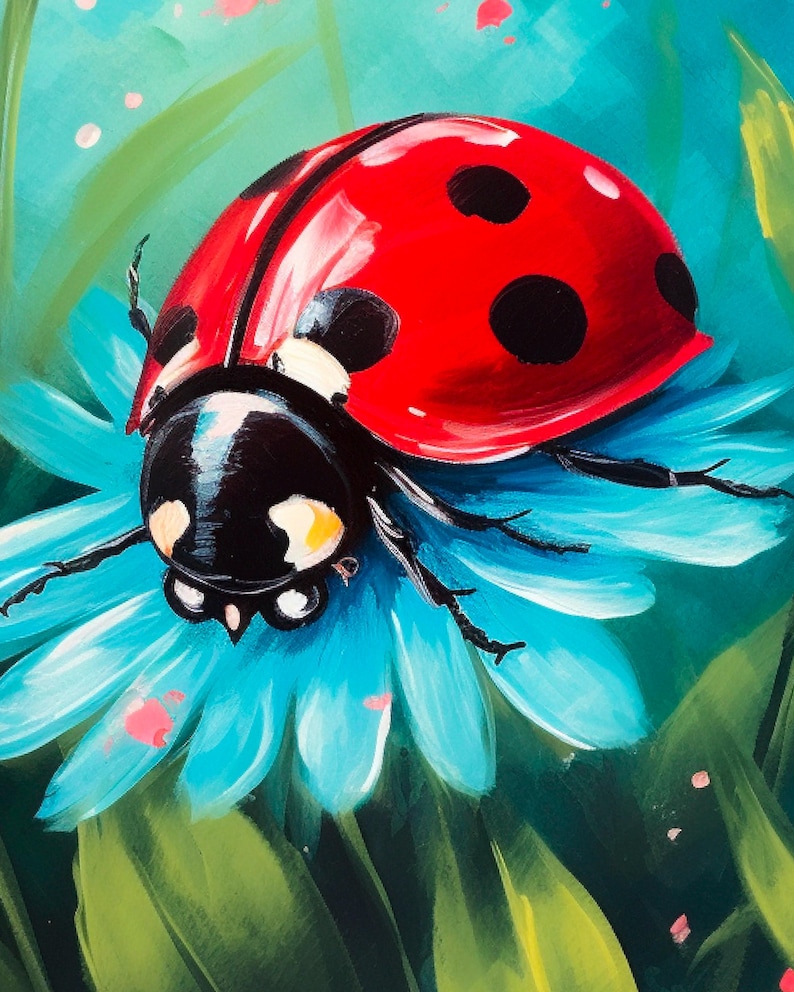 Ladybug Painting Kit – DIY Traceable Art, Creative Activity (digital ...