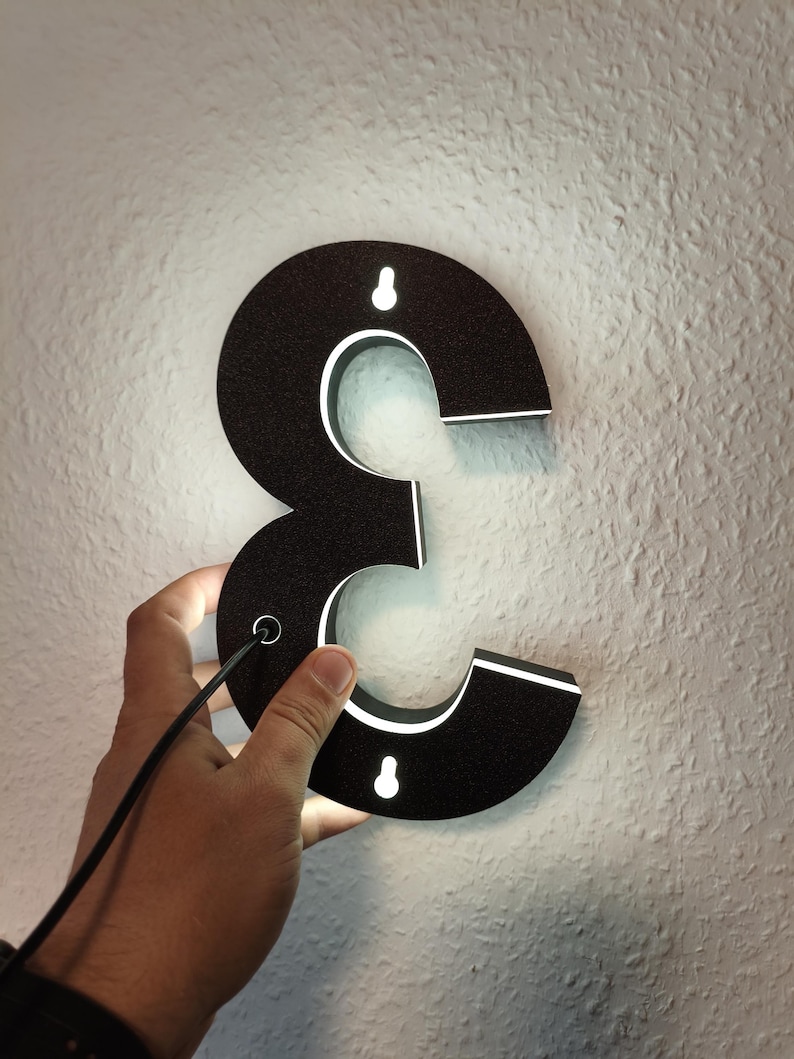 Modern LED House Numbers: 3D Printed, Handmade Quality - Etsy