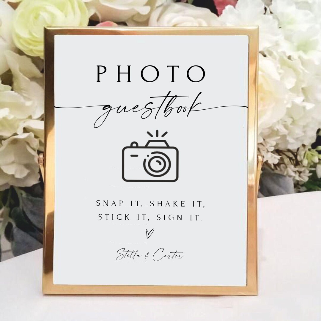 Please Sign Our Guestbook, Photo Guestbook Sign, Photo Guestbook ...