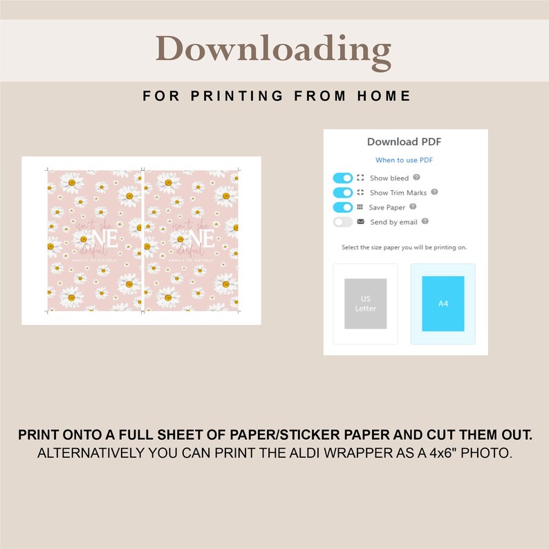 Daisy Chocolate Wrapper Template, Candy Bar Wrapper, 1st Birthday Candy ...
