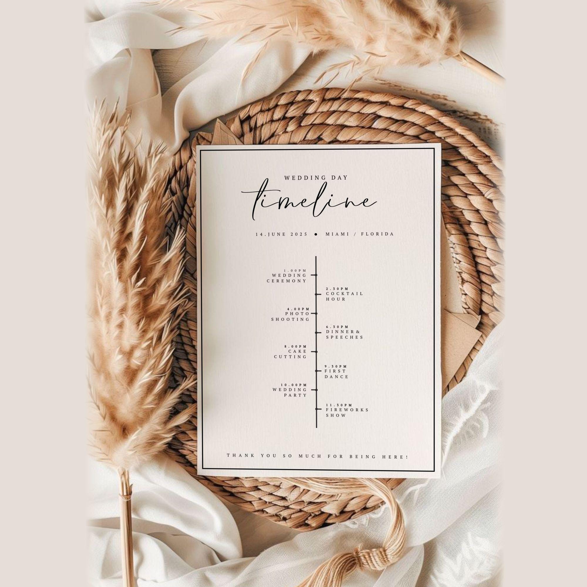Wedding Program Template Download, Wedding Programs, Wedding Ceremony Program, Order of Service ...