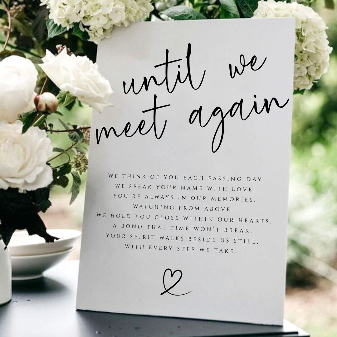 In Loving Memory Wedding Sign, Modern Wedding Memorial Sign, Modern ...