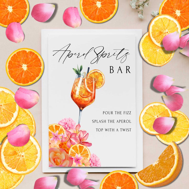 Aperol Spritz Bar Sign, Aperol Spritz Cocktail Sign, Signature Drink ...