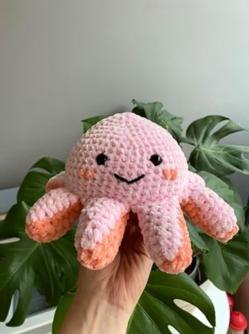 Reversible Octopus Crochet Pattern Amigurumi Toy Sea Animal Instant ...