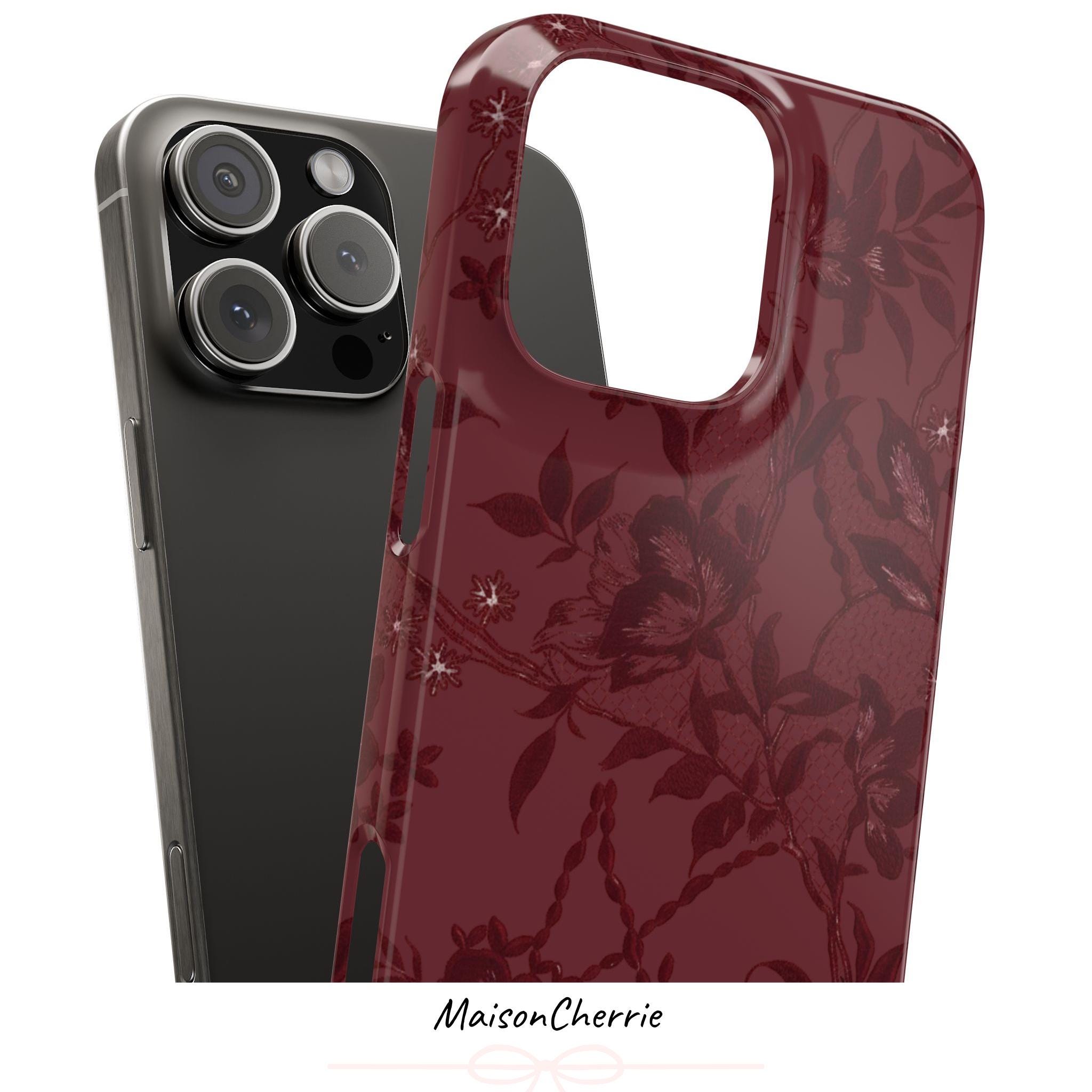 RED LACE Snap Phone Case Design for iPhone - Etsy