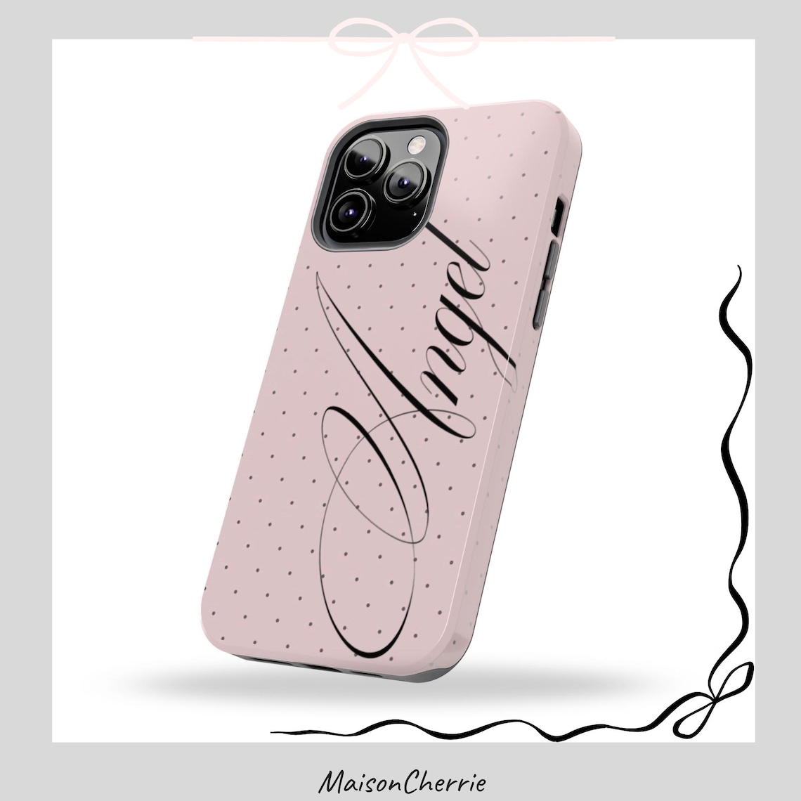 Angel Phone Case With Polka Dots for iPhone - Etsy
