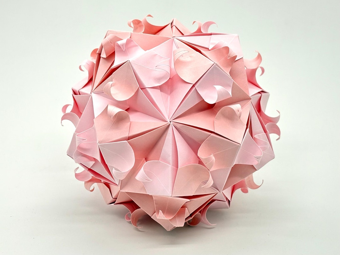 Ivory Kusudama Origami Diagram: Curly Ball PDF (digital Download) - Etsy