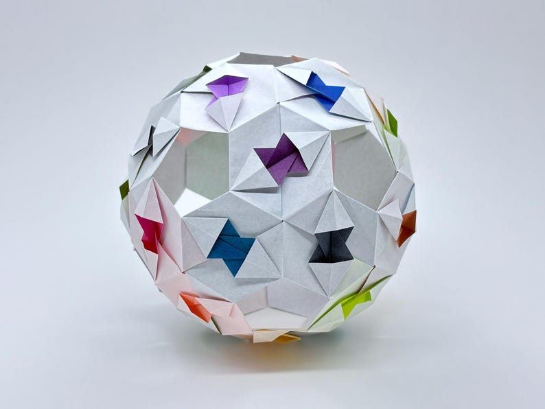 Hourglass Kusudama Origami Diagram: Buckyball PDF (digital Download) - Etsy