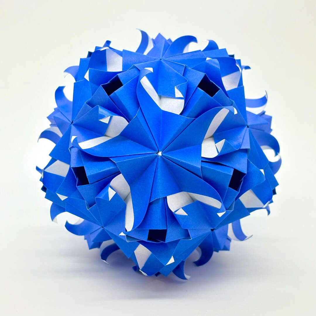 Blue Medusa Kusudama Origami Diagram: A4 Printable (digital Download ...
