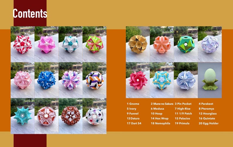 Origami Diagrams PDF: 20 Kusudama Models - Prworigami Collection Vol.5 ...