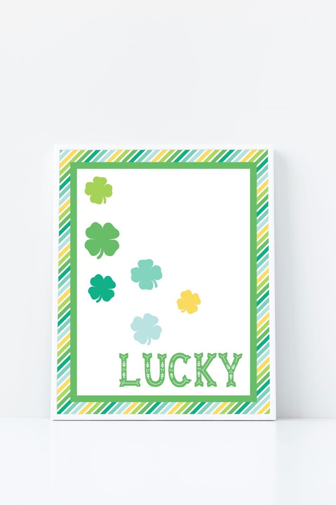 Lucky Shamrock Printable Wall Art - Etsy