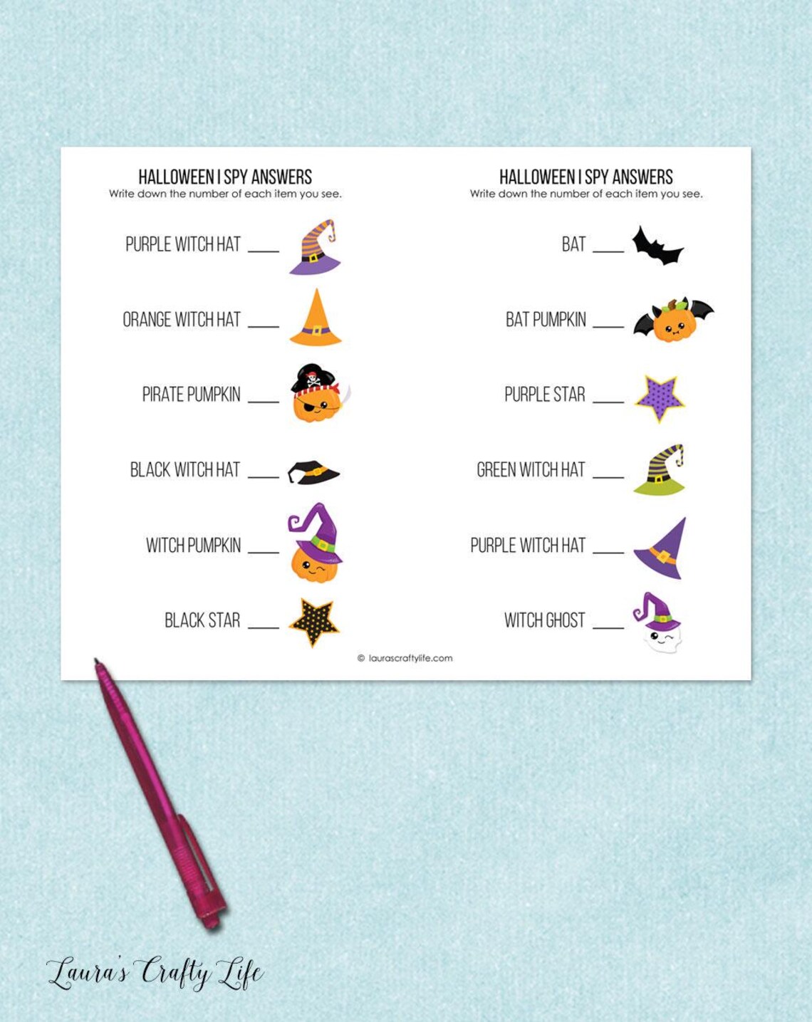 Halloween I Spy Printable Game - Etsy