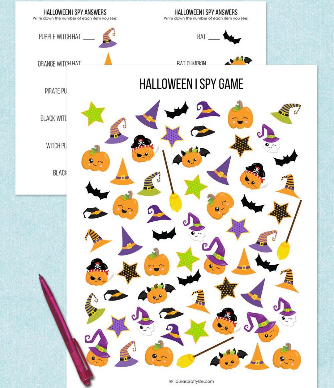 Halloween I Spy Printable Game - Etsy