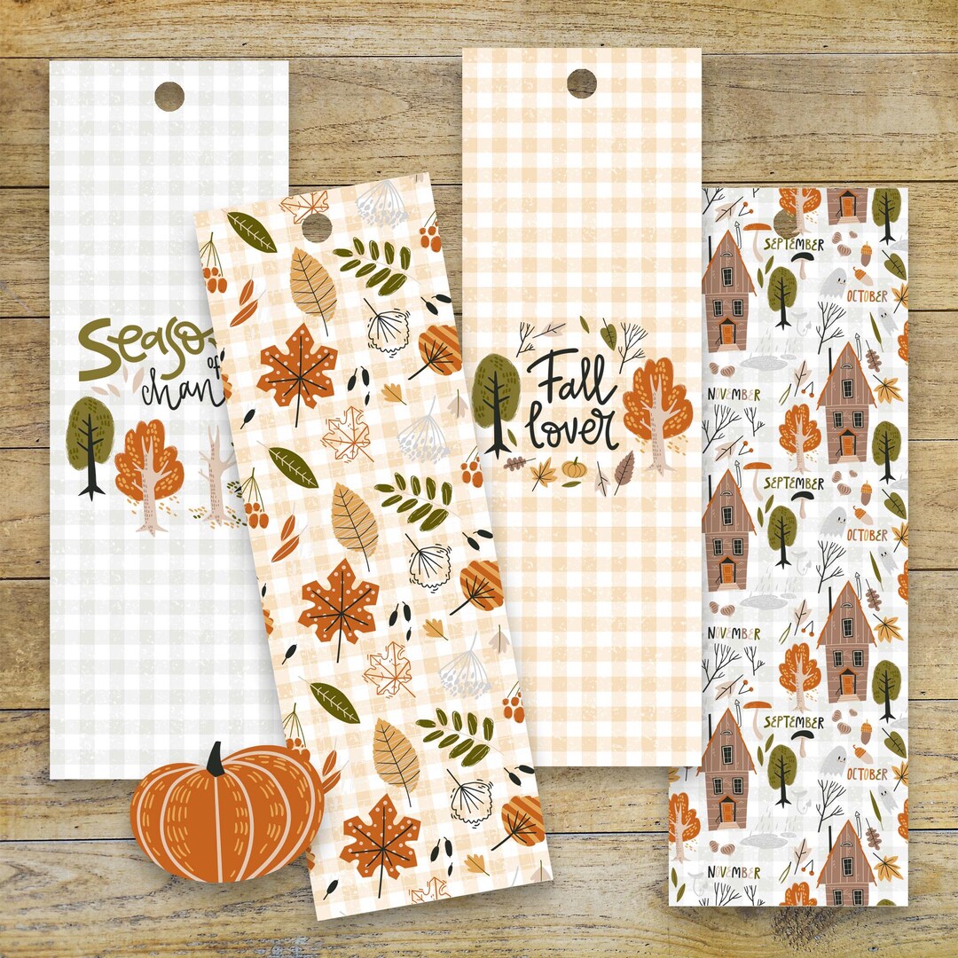 Printable Fall Bookmarks - Etsy