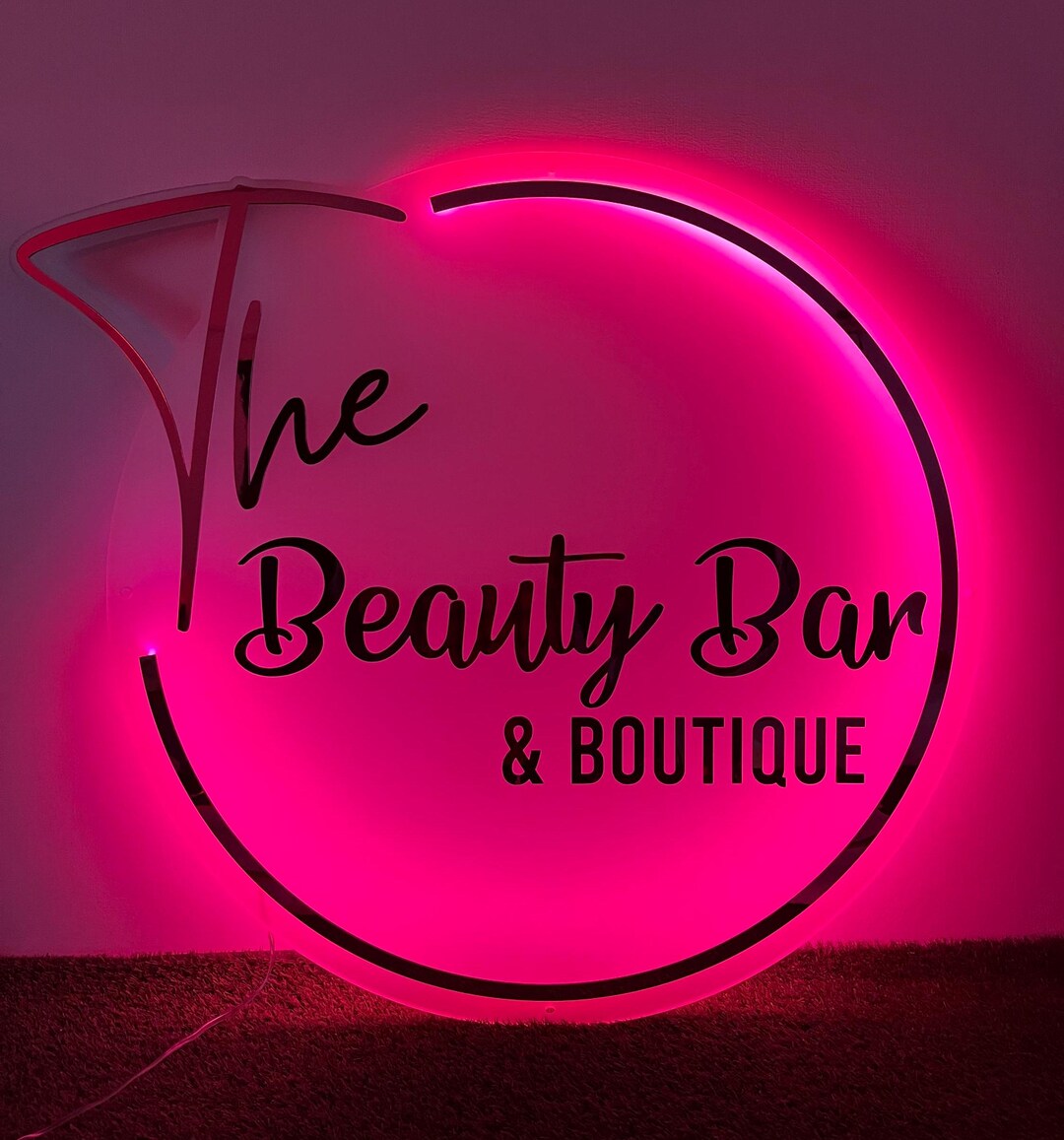 Neon Acrylic Signs, LED Acrylic Wall Decor, Illuminated Acrylic Signs ...
