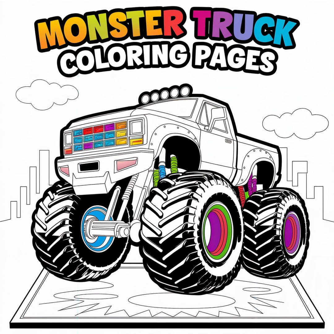 120 Monster Truck Coloring Pages: Rev up Creativity With Epic Designs ...