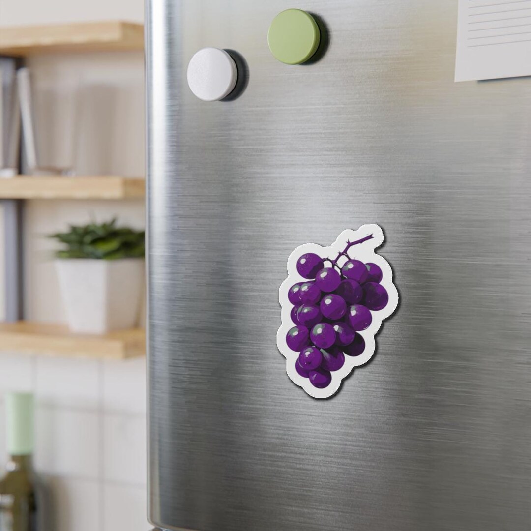 Vintage Grape Magnet, Retro Grape Wine Lover Fridge Decor, Retro ...
