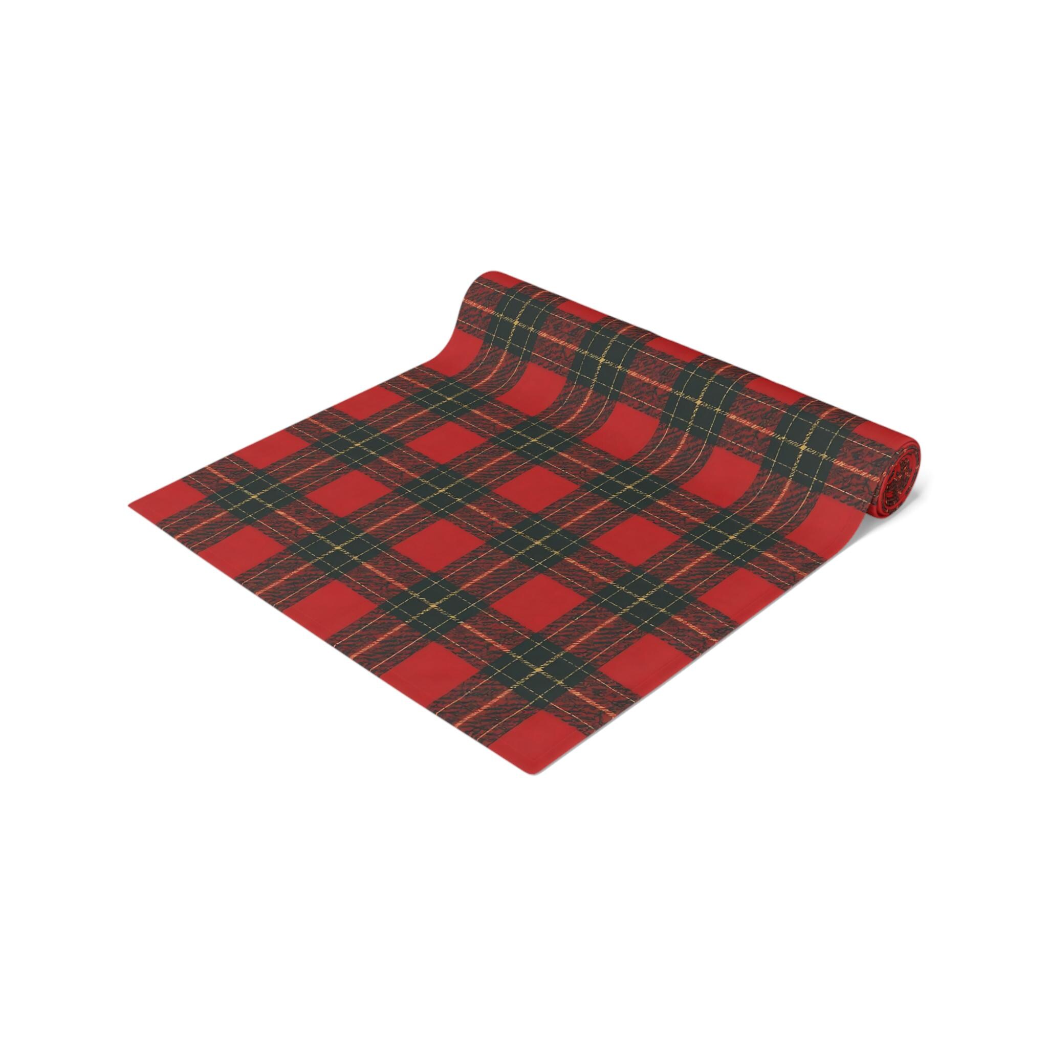 Red Plaid Table Runner | Tartan Pattern Table | Farmhouse Holiday Decor ...