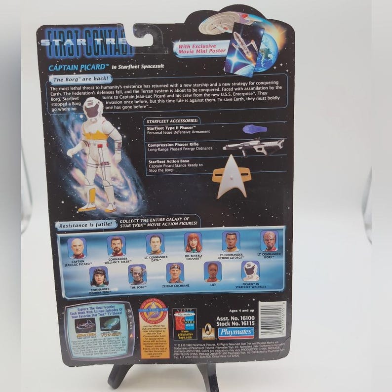 Star Trek Captain Picard Starfleet Spacesuit Action Figure Playmates ...