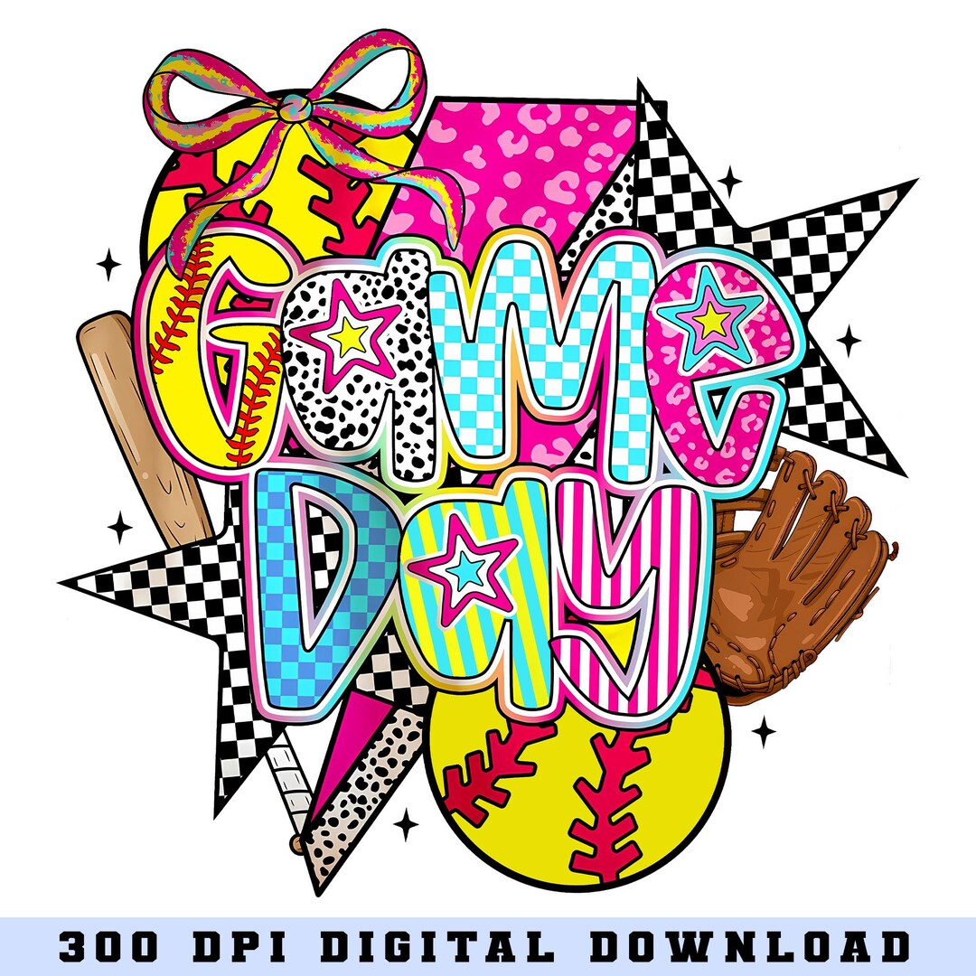 Preppy Softball Png, Game Day PNG, Softball Png, Softball Mama Png ...