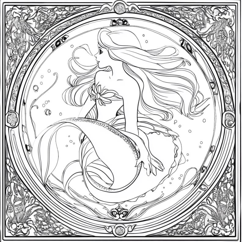 Little Mermaid Coloring Pages - 4 Fun Printable Sheets for Kids and ...