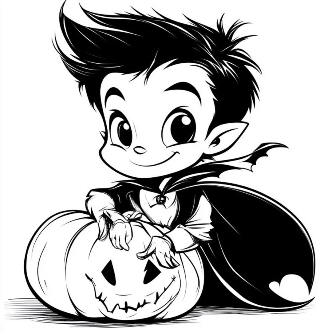 8 Chibi Vampire Coloring Pages. - Etsy