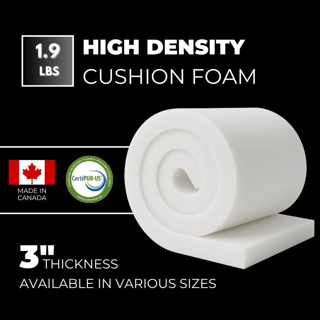 3" Thick Custom Foam Cushions, Durable Foam for Decorative Pillows ...