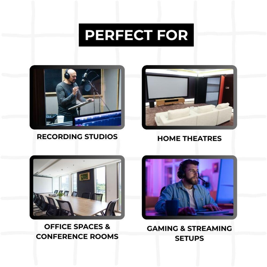 Acoustic Foam Panels, Soundproof Foam, Studio Foam Panels, Acoustic ...